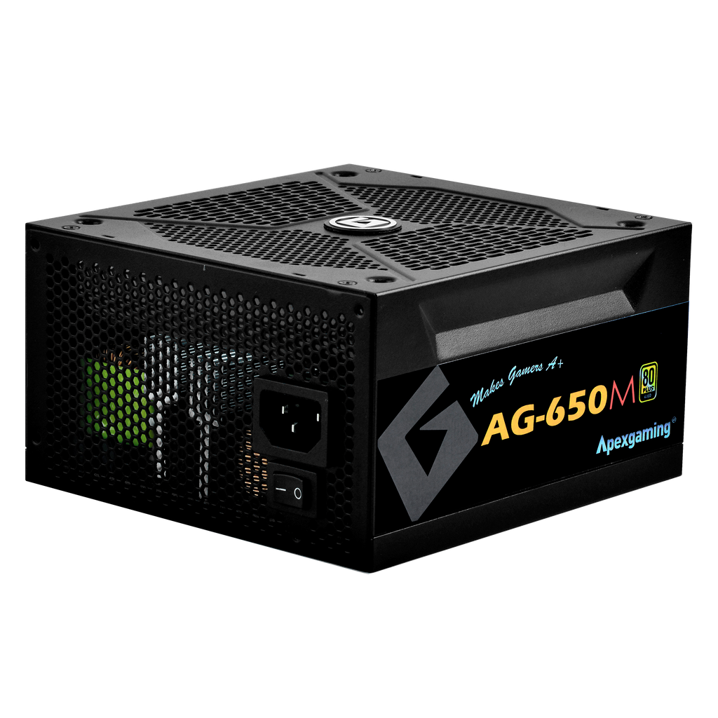 Apexgaming AG-650M 650Watt 80 Plus Gold Fully Modular Power Supply ...