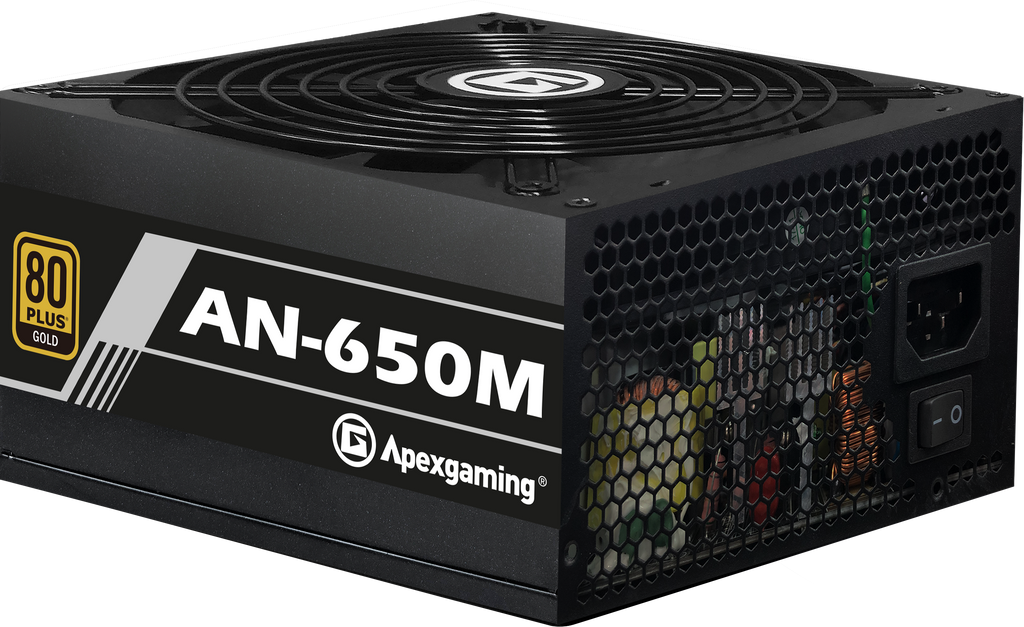 Apexgaming AN-650M 650Watt 80 PLUS Gold Fully Modular Power Supply ...